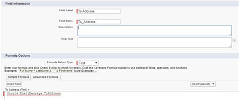 Custom Formula Field Salesforce Stack Exchange