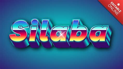 Silaba Retro Futuristic Metallic Style Text Effect Generator