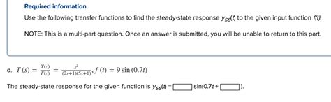 Solved Required Information Use The Following Transfer