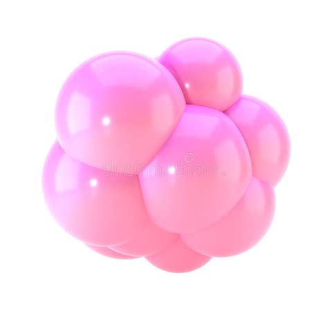 3d Shape Abstract Liquid With Spherical Element Realistic Illustration Of Fluid Substance