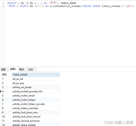 如何查询mysql数据库中所有表并排序mysql 获取所有的表 并排序 Csdn博客