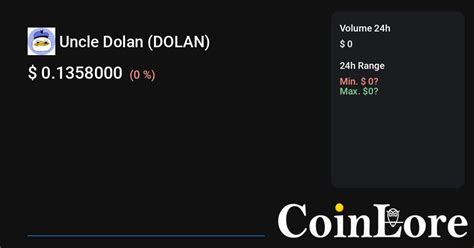 Uncle Dolan Price Chart Market Cap Dolan Coin Essentials Coinlore