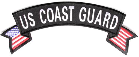 Us Coast Guard Rocker With Flags Patch Us Coast Guard Military