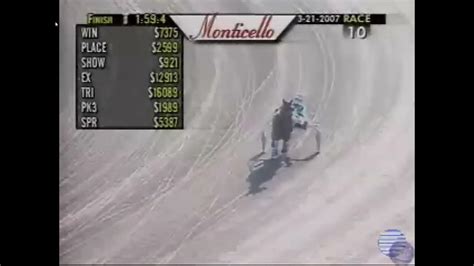 2007 Monticello Raceway Close The Bank And Driver Eric Goodell Trainer Margaret Cardassi Youtube