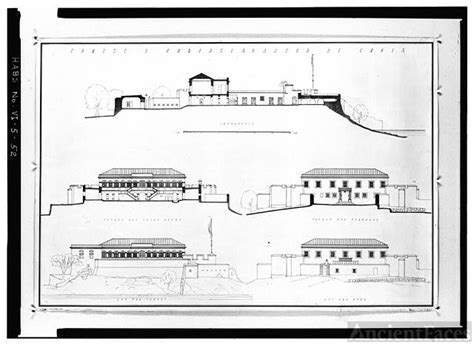 52 Section And Elevations Of Fort Fort