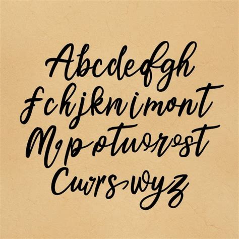 Modern Cursive Alphabet