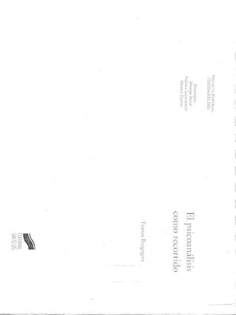Borgognoel Psicoanalisis Como Recorrido Pdf