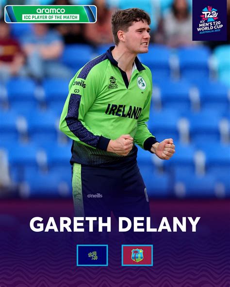 Icc On Twitter For His Sizzling Spell Of 316 Gareth Delany Is The Aramco Player Of The