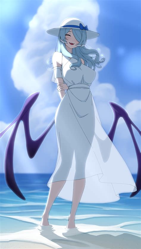 Safebooru 1girl Absurdres Arms Behind Back Bare Shoulders Beach Blue