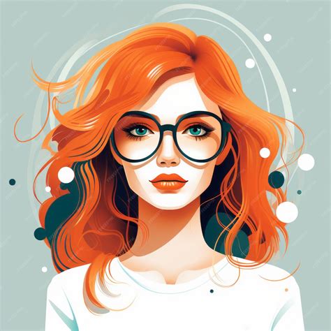 Premium Photo Vibrant Illustration Of A Beautiful Girl With Red Hair