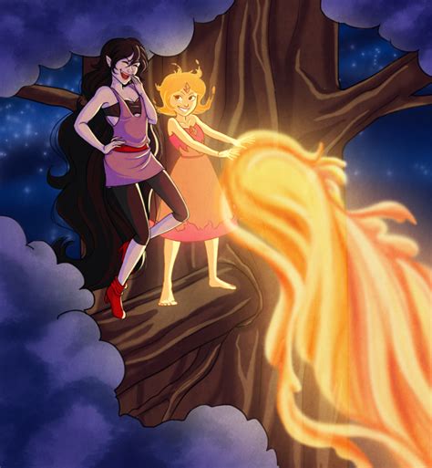 Flame Princess And Marceline By Rebzkadoodles On Deviantart