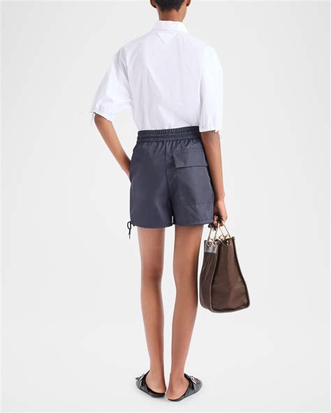 Prada Re Nylon Drawstring Hem Pull On Shorts Neiman Marcus