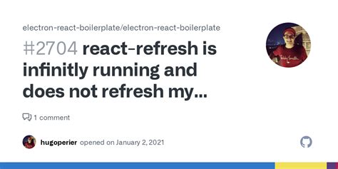 React Refresh Is Infinitly Running And Does Not Refresh My Components