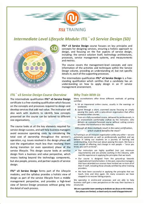 Pdf Intermediate Level Lifecycle Module Itil® V3 Service Course · The Intermediate