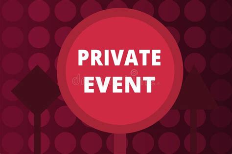Word Writing Text Private Event Business Concept For Exclusive