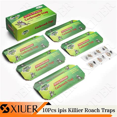 10pcs Cockroach Killer Trap Sticky Roach Motel Roach Bait Ipis Trap