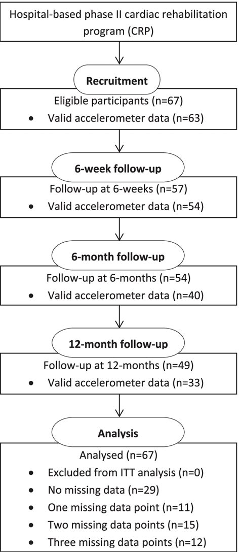 Flow Chart Of Participants With Accelerometer Data Through The 12 Month