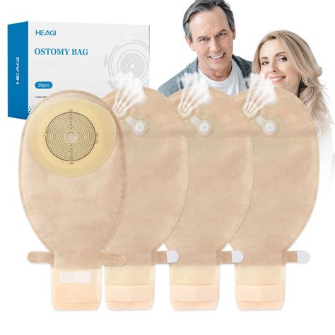 Heagi 20pse Colostomy Bag With Gas Release For Odor Control 1 Piece
