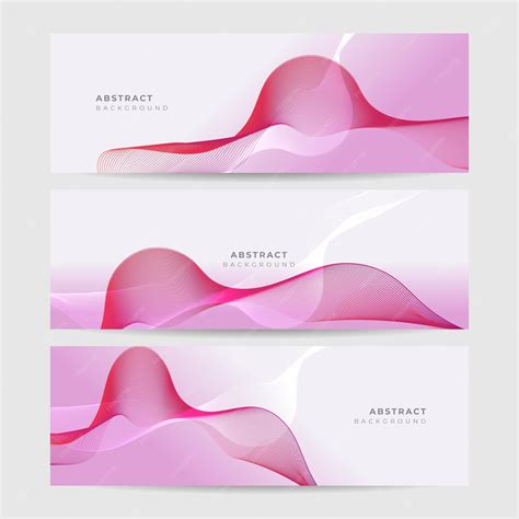 Premium Vector Set Of Abstract Wave Flowing Banner Background Design