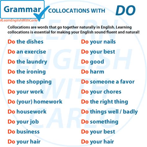 Grammar Collocations With Make And Do Learn English With Carlo