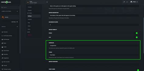 Making Your Server Public Adding Token Creeperhost Wiki