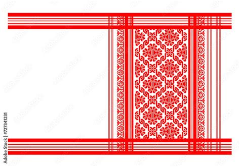 Gamosa Or Gamusa From Assam Border Embroidery Designs Assam Culture