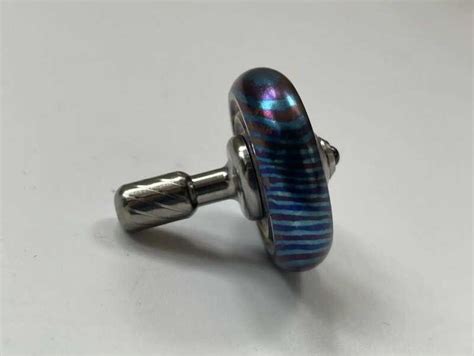 Titaniumtima Damascus New Hand Twisting Spinning Top Gyro Gyroscope
