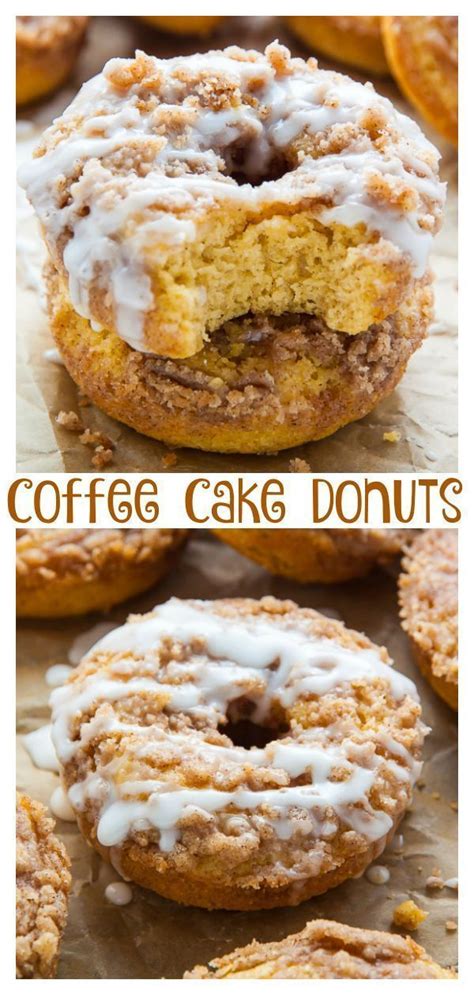 Coffee Cake Donuts With Vanilla Glaze Donuts Coffeecakedonuts
