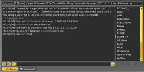 21st Century Irc Client Overview August 31 2012 Wing Commander Cic
