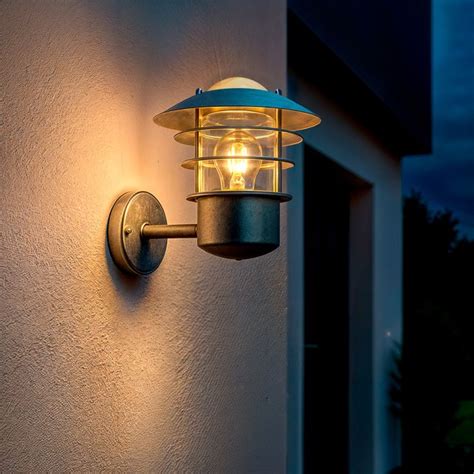Edit Coastal Stage Outdoor Wall Light Galvanised Steel Argent