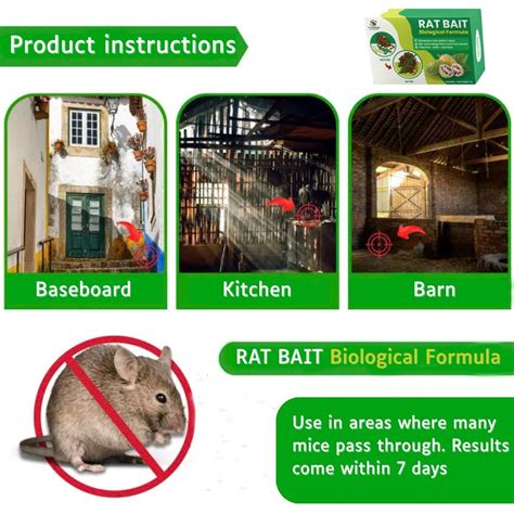 Rat Bait Biological Formula Effective Plant Based Rat Killer Tablets Safe Rodent Repellent