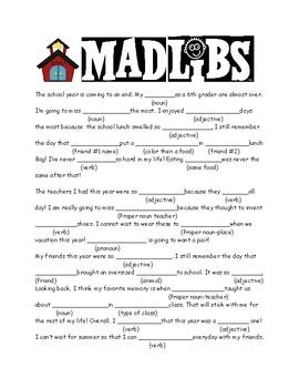 Back To School Mad Libs Free Printable Portal Tutorials