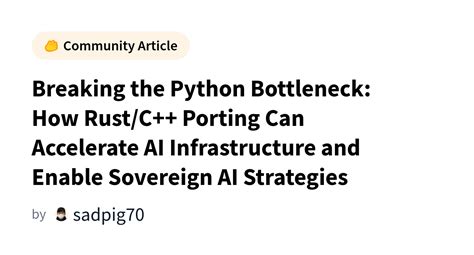Breaking The Python Bottleneck How Rustc Porting Can Accelerate Ai