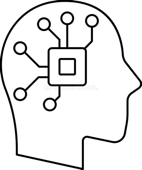 artificial intelligence ai processor chip vector icon sign for graphic