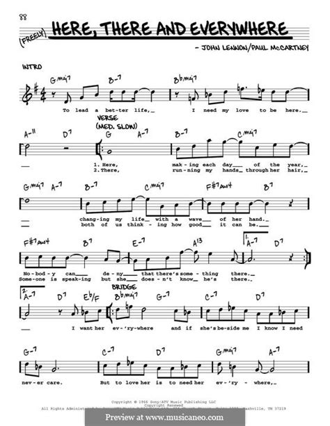 Here There And Everywhere The Beatles Por J Lennon P Mccartney Em