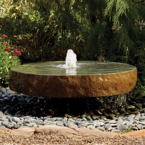 Natural Millstone Fountain Stone Forest Outdoor Water Features
