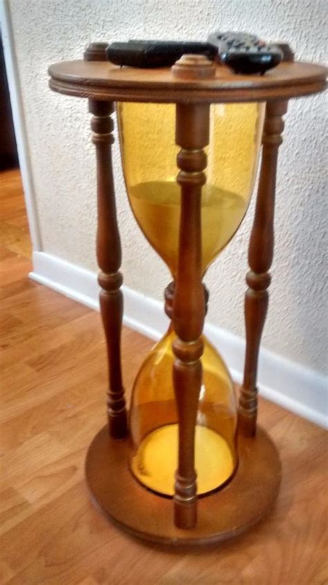 Large Vintage Blenko Hourglass W Amber Colored Glass 1887452873