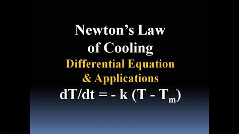 Newtons Law Of Cooling Simplified Youtube