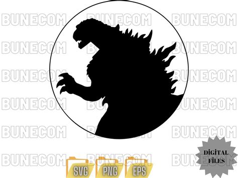 Godzilla Svg Godzilla Silhouette Godzilla Clip Art Godzilla Cut File