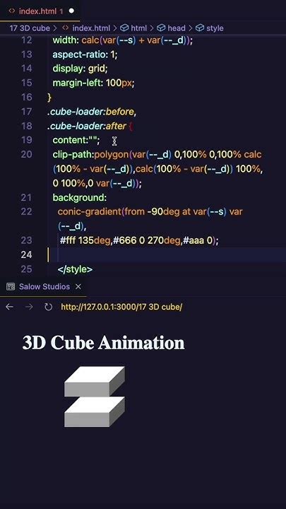 Create A Stunning 3d Cube Loader With Html And Css Quick Tutorial Youtube