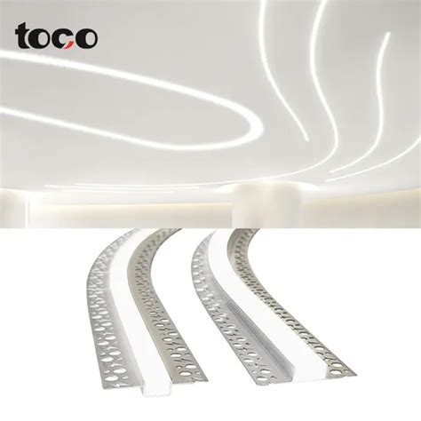 Modern Recessed Bendable Aluminum Profiles Drywall Plaster Gypsum Led