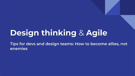 Design Thinking Agile PPT
