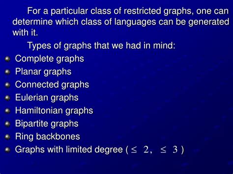 Ppt Languages Generated By Programmed Grammars With Various Graphs