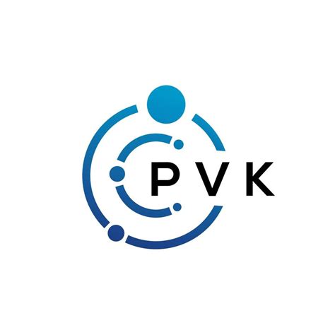 Pvk Letter Technology Logo Design On White Background Pvk Creative