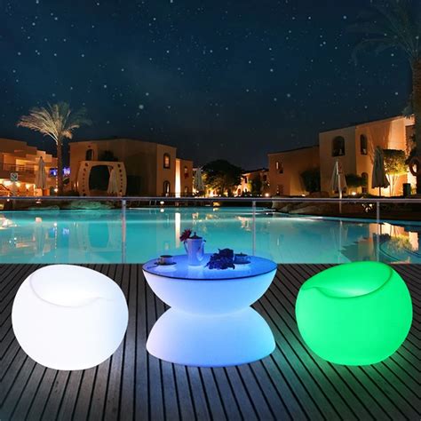 Light Up Stools Stylish And Functional Outdoor Furniture
