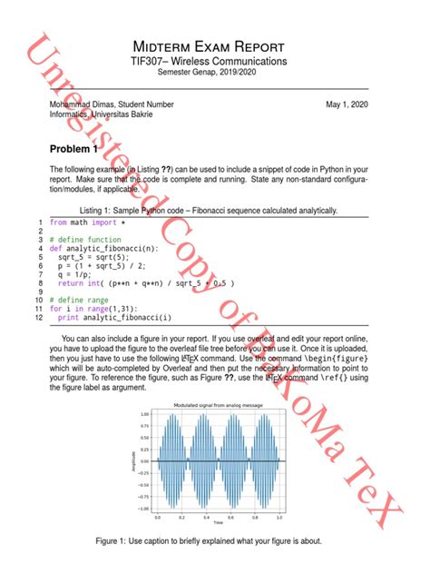 Midterm Exam Report Analysis Of Python And Bash Code Samples For Fibonacci Sequence And Multi