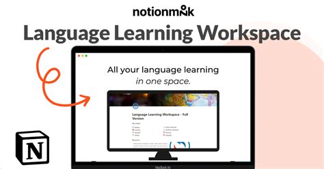 Language Learning Workspace Notion Template By Bianca Massaroti