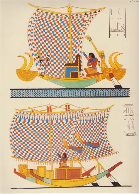 Sailing Boat Old Egypt Egyptian Art Egyptian History