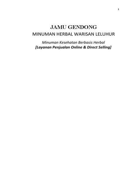 Jamu Gendong Kampus Pdf