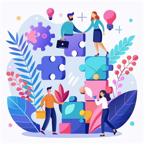 Teamwork Building Success With Collaboration Innovation Premium Ai Generated Vector